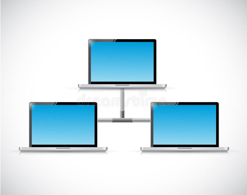Laptop Connection Network Illustration Design Stock Illustration ...