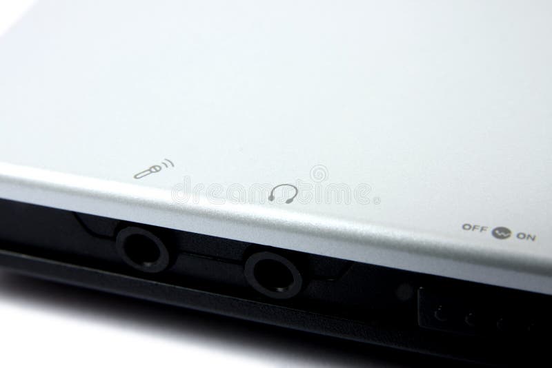 Laptop connection plugs stock image. Image of headset - 11372165