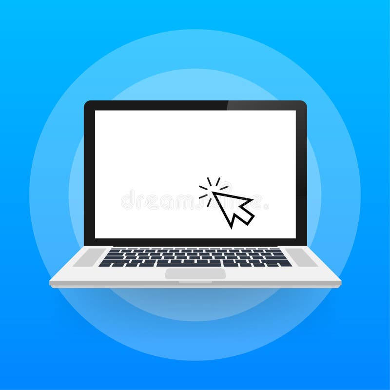 Click Arrow Cursor Icon Set on a White Background. Arrow Click Symbol ...