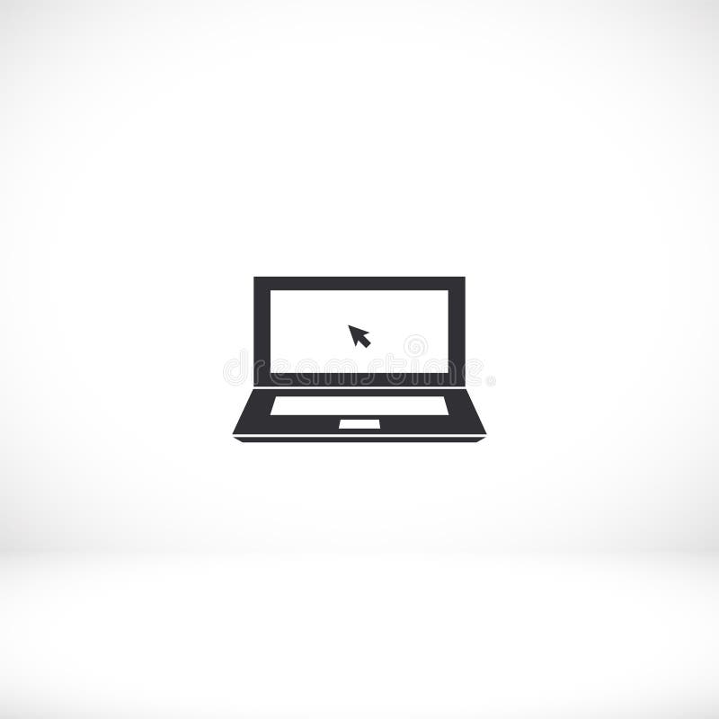Laptop Cursor Icon Vector . Lorem Ipsum Flat Design Stock Illustration ...