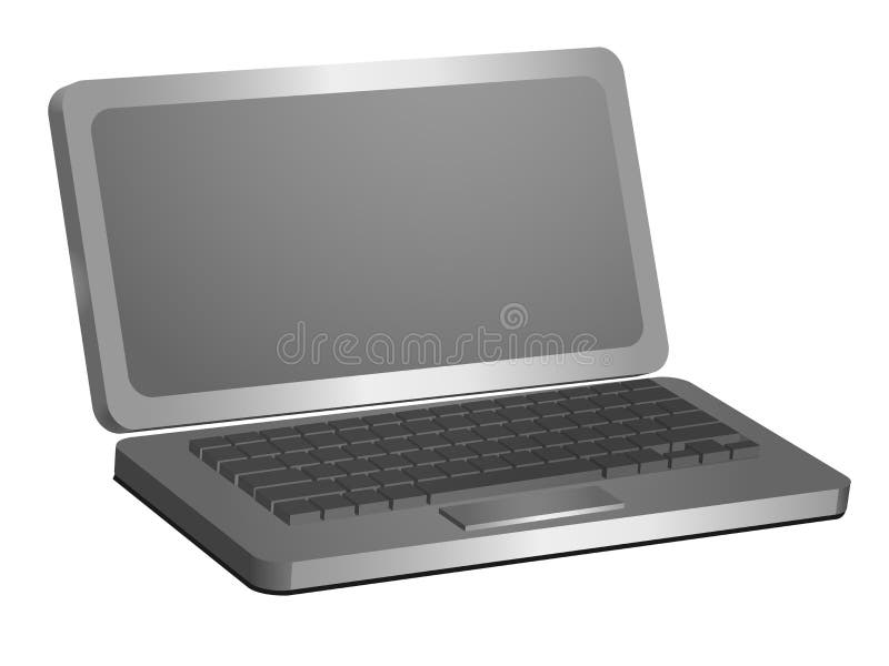 Laptop 3d Model for Creativity and Design Stock Illustration ...