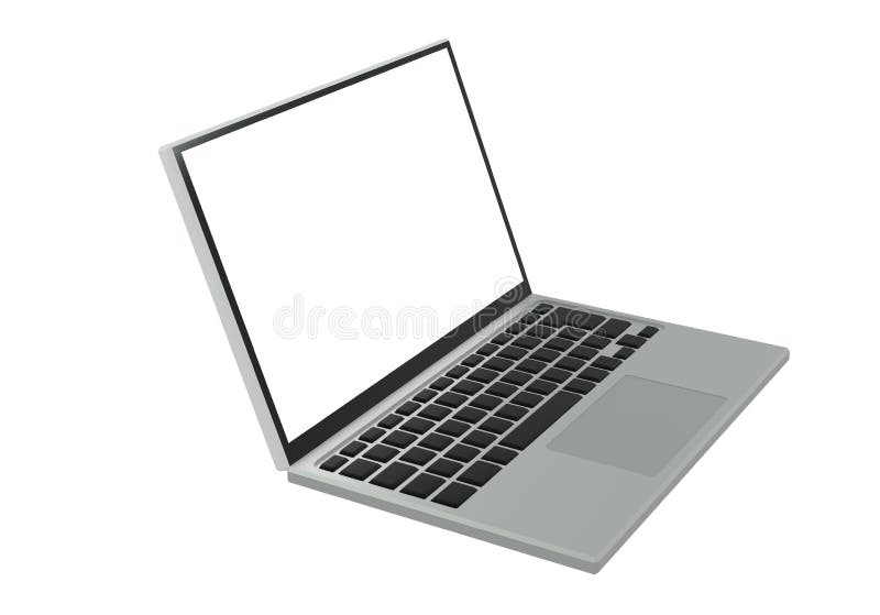 Laptop with 3D Structure.diagonal Angles Stock Illustration ...