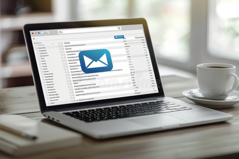 Laptop Demonstrating Email Sending and Receiving for Efficient Digital ...