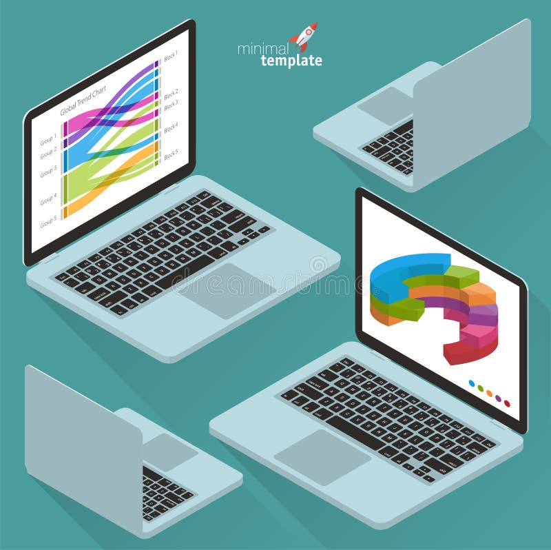 Laptop design elements stock vector. Illustration of internet - 103800265