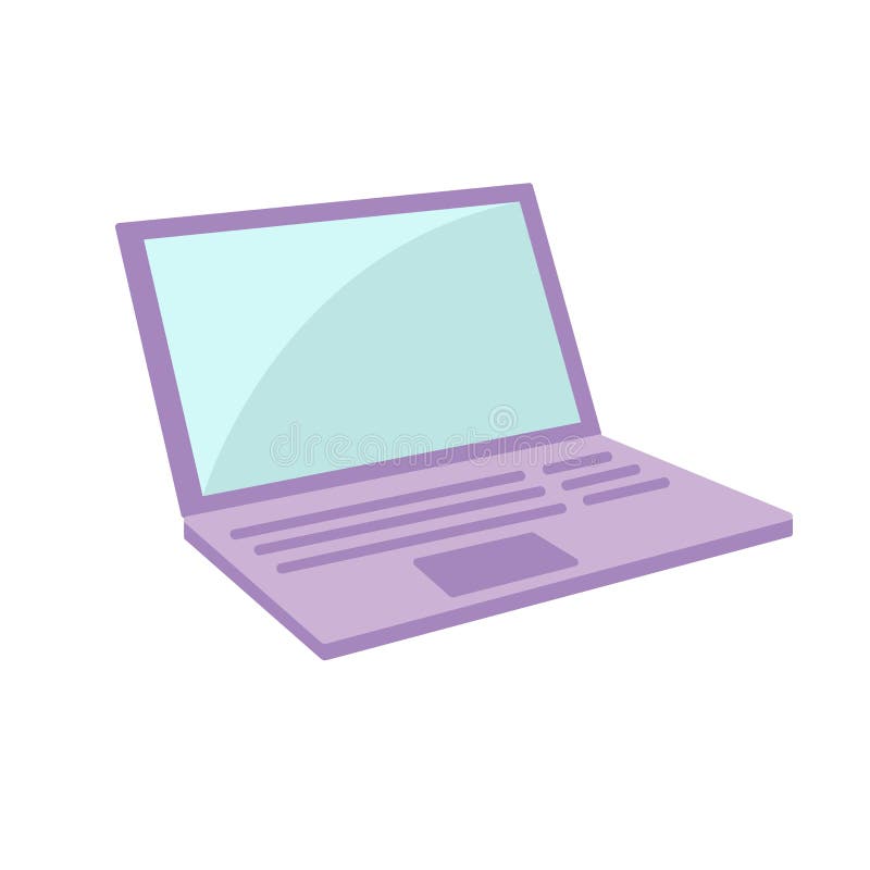 Cute laptop doodle icon stock vector. Illustration of icon - 137206428