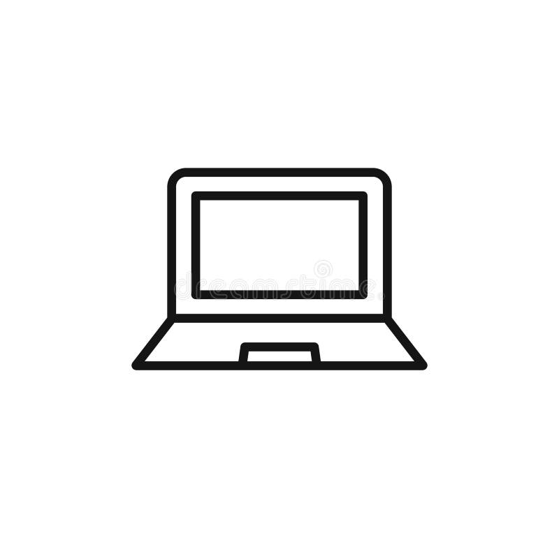 Laptop Device Icon Perfect for Work and Technology Stock Vector ...