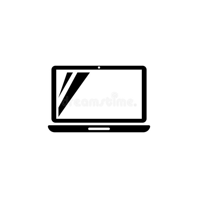 Laptop Device, Notebook Flat Vector Icon Stock Illustration ...