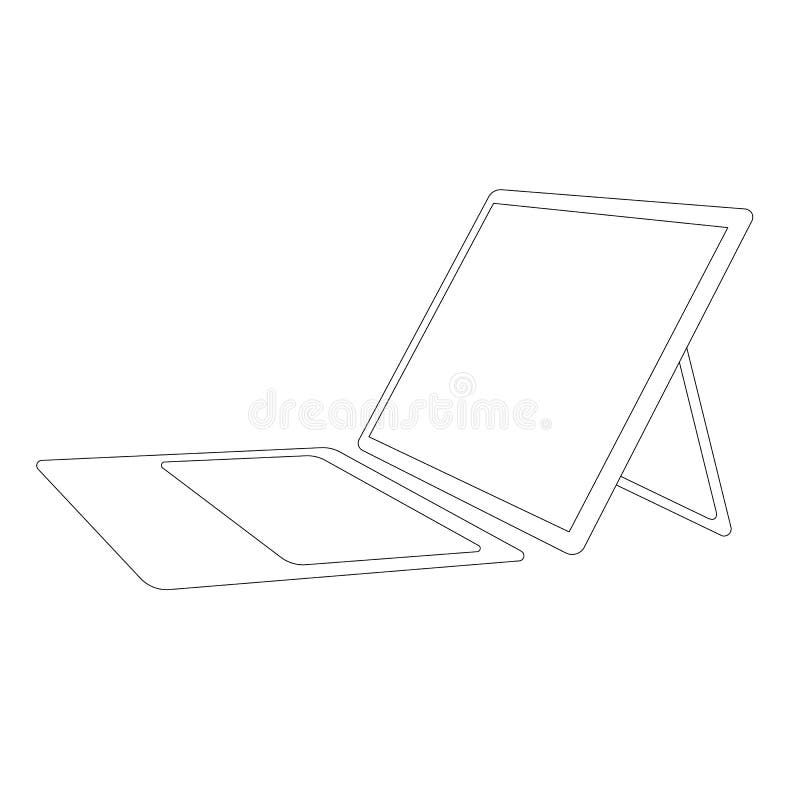 Closed Laptop Drawing Stock Illustrations – 66 Closed Laptop Drawing ...