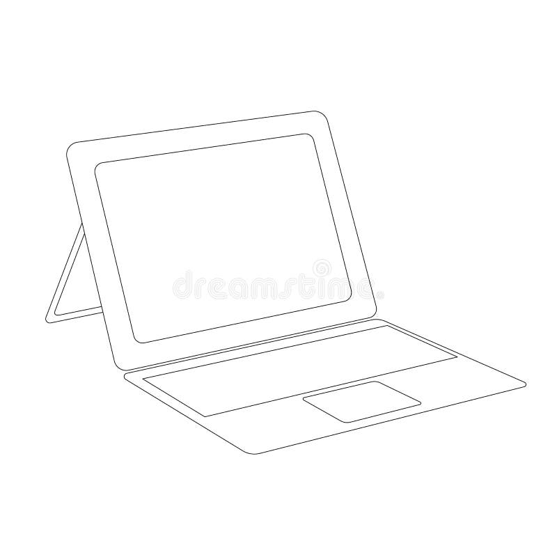 Closed Laptop Drawing Stock Illustrations – 96 Closed Laptop Drawing ...