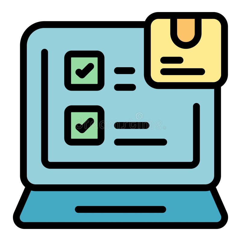 Laptop Digital Control Icon Vector Flat Stock Illustration ...