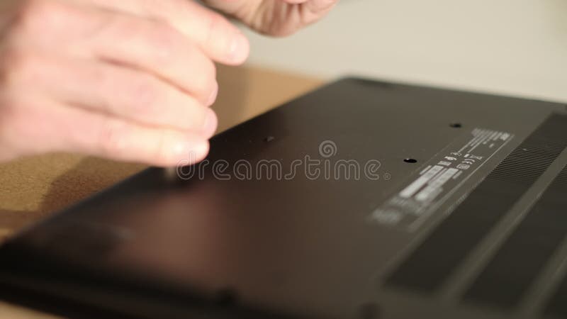 Unrecognizable Engineer Separating Computer from Case. Electronic ...