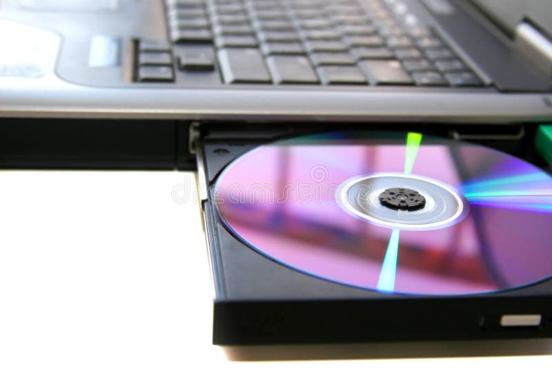 Laptop and a disc stock image. Image of buttons, office - 1176359