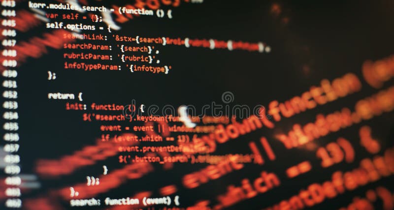 Laptop Display Closeup Photo. Information Technology Website Coding Standards for Web Design ...