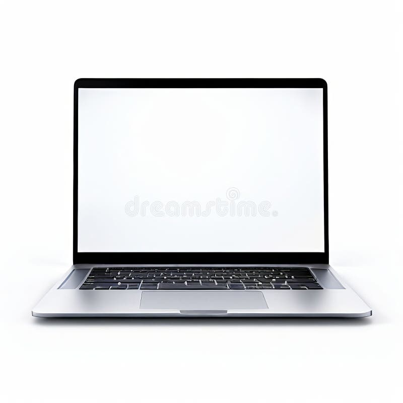 Laptop Display Template with a Neutral White Backdrop Stock Image ...