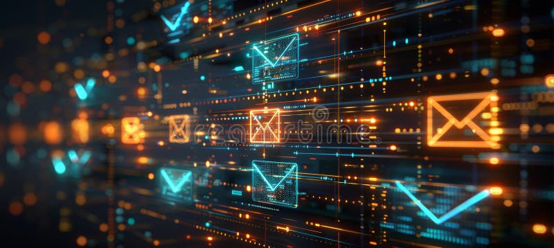 Laptop Displaying Email Interface for Real Time Communication and ...