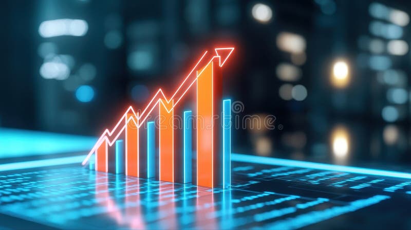 Laptop Displaying a Graph Representing Business Concept of Steep Yield ...