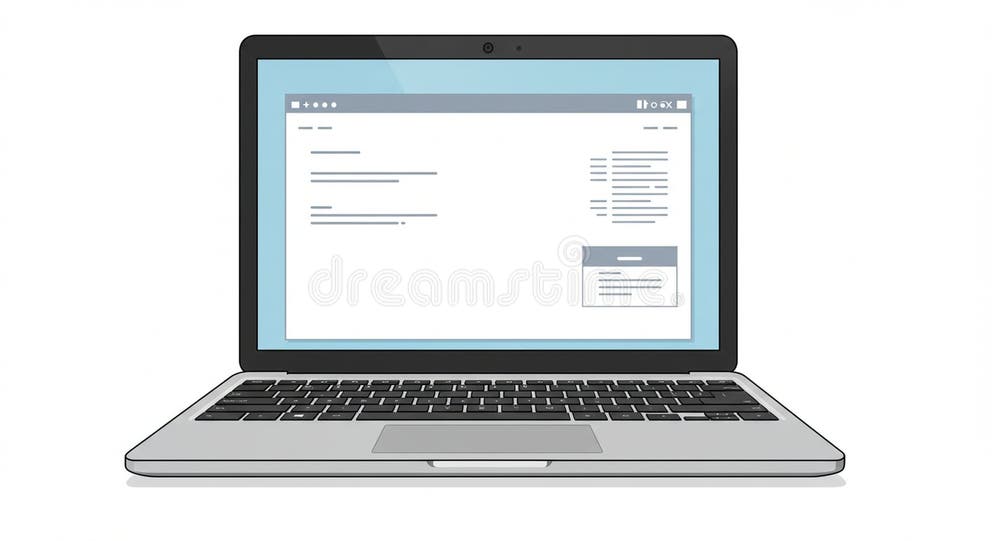 A Laptop Displaying a Minimalistic Webpage Interface. the Screen Shows ...