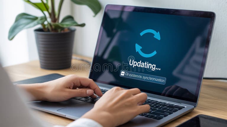 Updating Laptop System Software Upgrade Process on Computer for ...