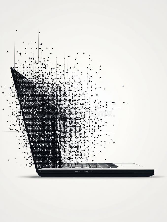 A Laptop Displays a Unique Design Where it Appears To Break Apart into ...