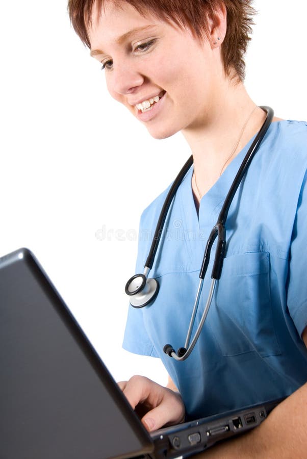 Laptop doctor stock image. Image of stethoscope, laptop - 1987435