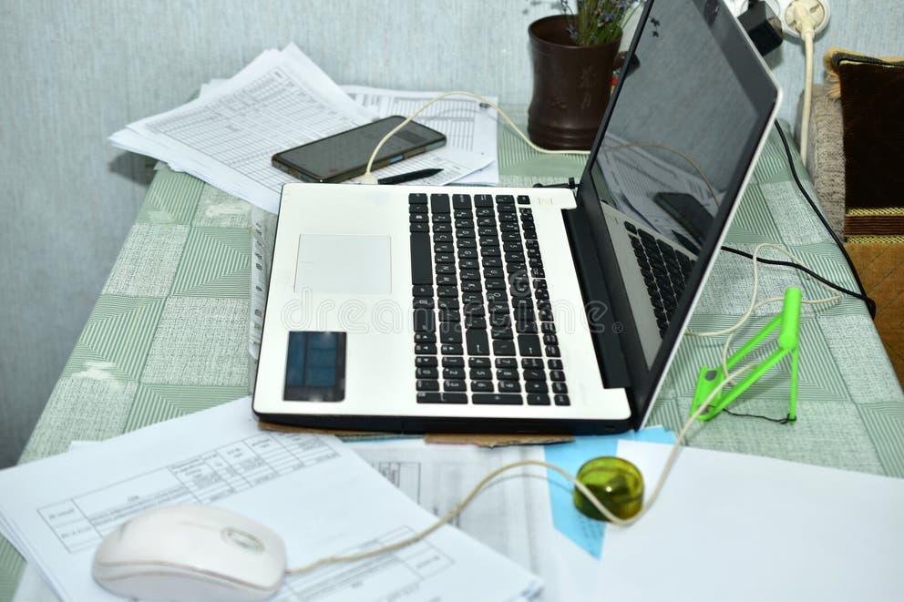 Work Environment on the Accountant& X27;s Desk. Stock Photo - Image of ...