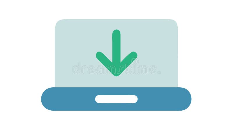 Laptop Download Icon, Computer Data Transfer, Vector Design Generative ...