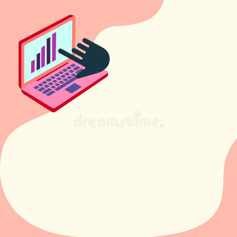 Laptop drawing stock illustration. Illustration of line - 42814154