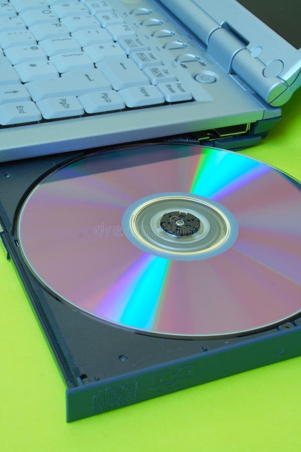 Laptop: DVD stock image. Image of software, disk, protection - 1245053