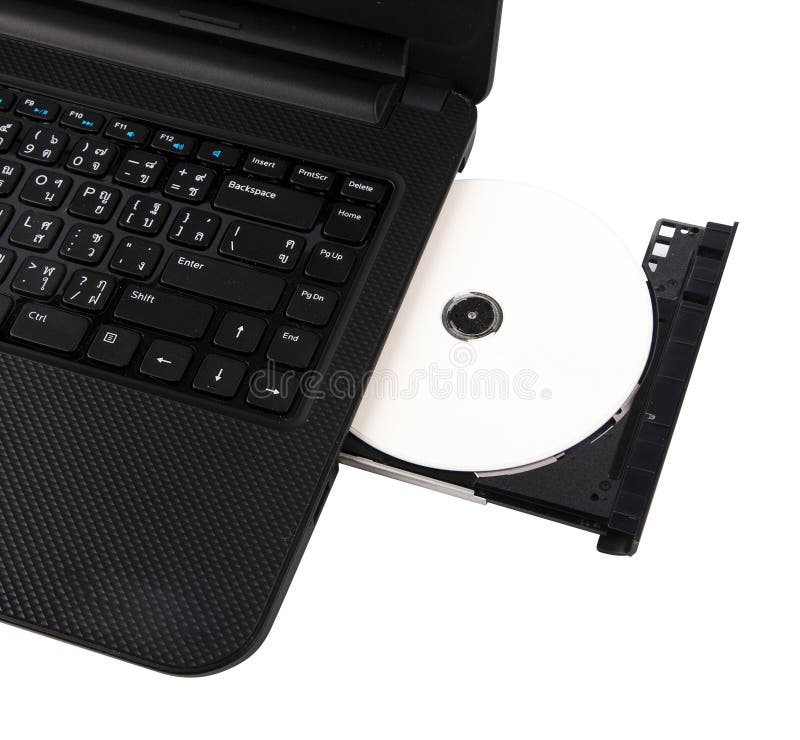 Open DVD drive stock image. Image of modern, drive, laptop - 39761643