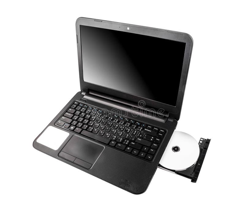 Open DVD drive stock image. Image of modern, drive, laptop - 39761643