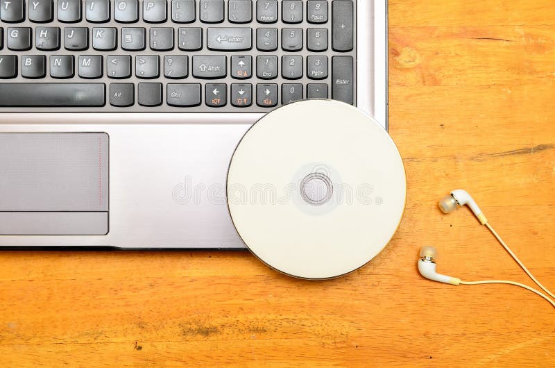 Laptop with DVD-rom stock photo. Image of movie, computer - 13036104