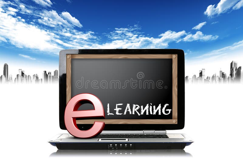 Laptop and e learning stock photo. Image of design, tutoring - 43448702