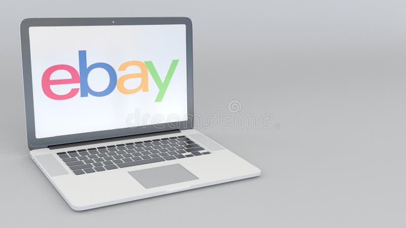 Laptop with EBay Inc. Logo. Computer Technology Conceptual Editorial 3D ...