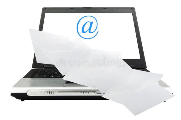 Laptop with email stock photo. Image of keyboard, envelope - 23031572