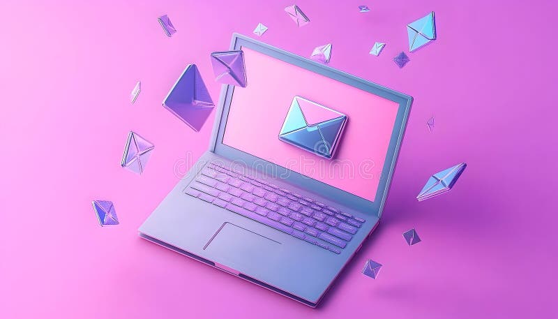 AI-Generated Email Concept stock illustration. Illustration of virtual ...