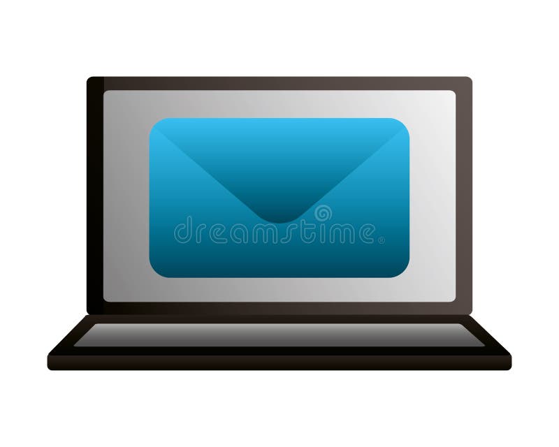 Laptop email message stock vector. Illustration of service - 142654316