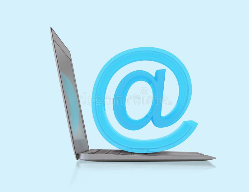 Sending Email from Computer Stock Image - Image of business, envelope ...