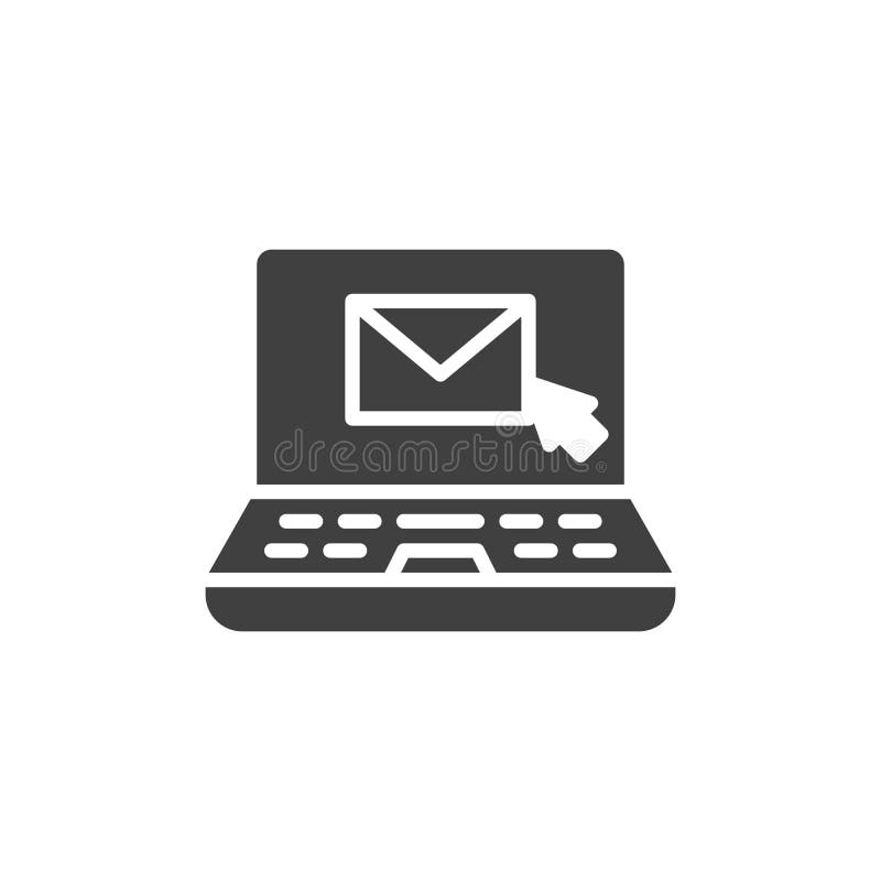 Laptop with Email Vector Icon Stock Vector - Illustration of clipart ...