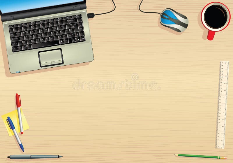 Office Table Top Down Stock Illustrations – 189 Office Table Top Down ...