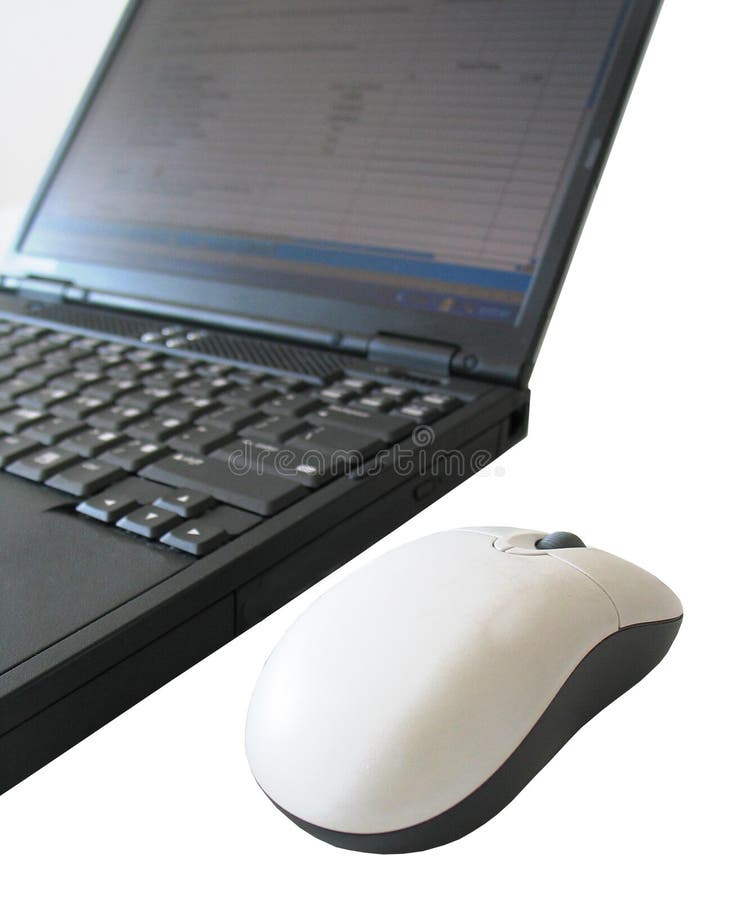 Laptop en Muis stock afbeelding. Image of notitieboekje - 95267