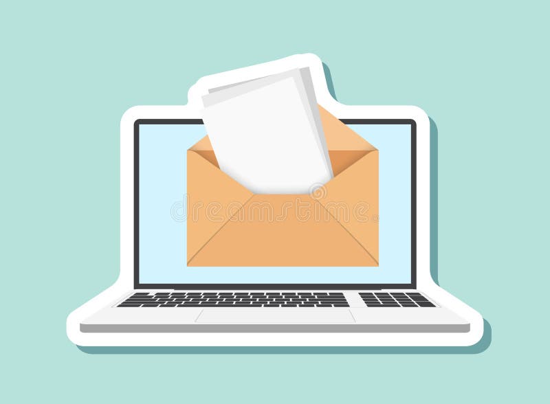 Envelope Laptop Vector Illustration Stock Illustrations – 13,621 ...