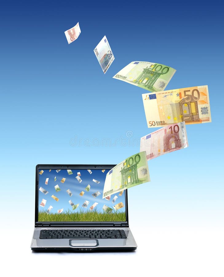 Make Money Online. Business Concept with Making Profit Using Internet ...