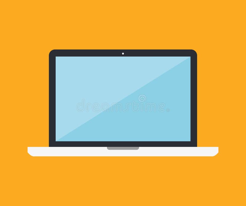 Laptop Flat Icon. Computer Symbol. Flat Style. Stock Vector ...