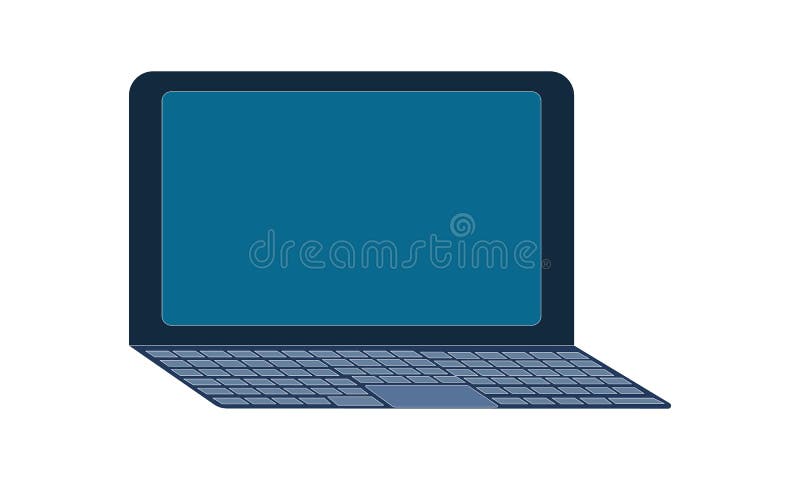 Laptop Flat Icon Computer Symbol Vector Image Stock Vector ...