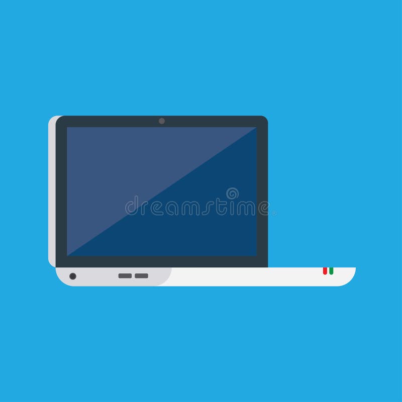 Laptop flat icon. stock vector. Illustration of graphic - 84578990