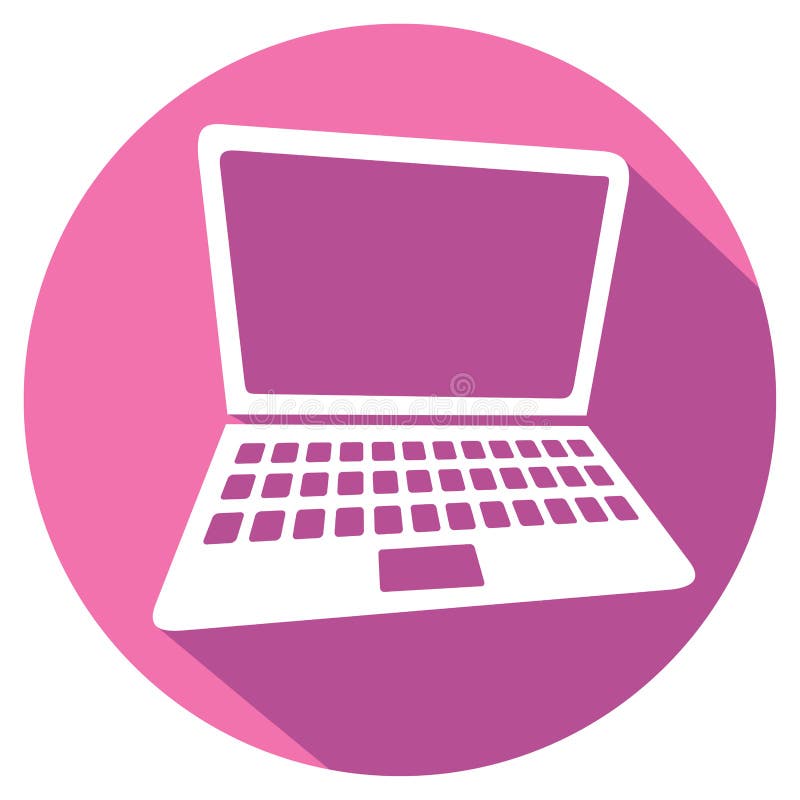 Laptop Flat Icon Vector Illustration Stock Vector - Illustration of ...