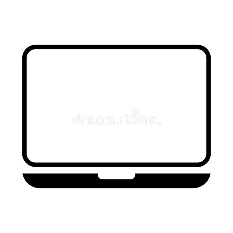 Laptop Flat Web Icon, Notebook Computer Technology Symbol , Blank ...