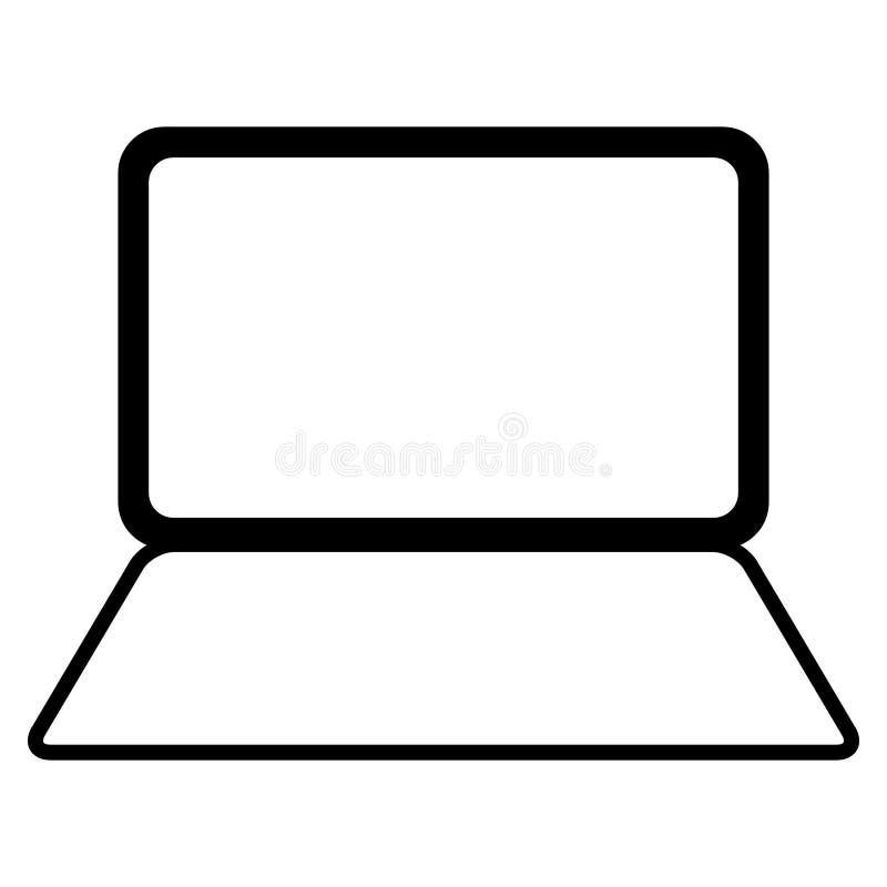 Laptop Flat Web Icon, Notebook Computer Technology Symbol , Blank ...