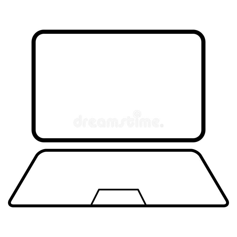 Laptop Flat Web Icon, Notebook Computer Technology Symbol , Blank ...