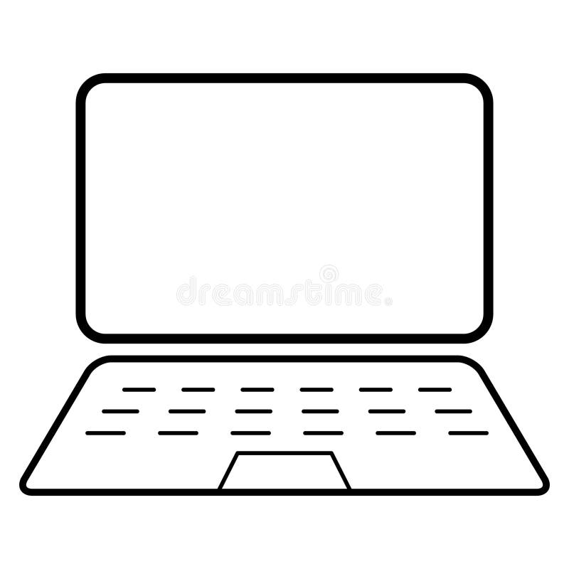 Laptop Flat Web Icon, Notebook Computer Technology Symbol , Blank ...